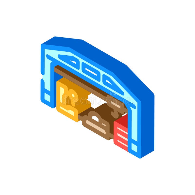 Industrial Workshop Industry Isometric Icon Vector Illustration Stock ...