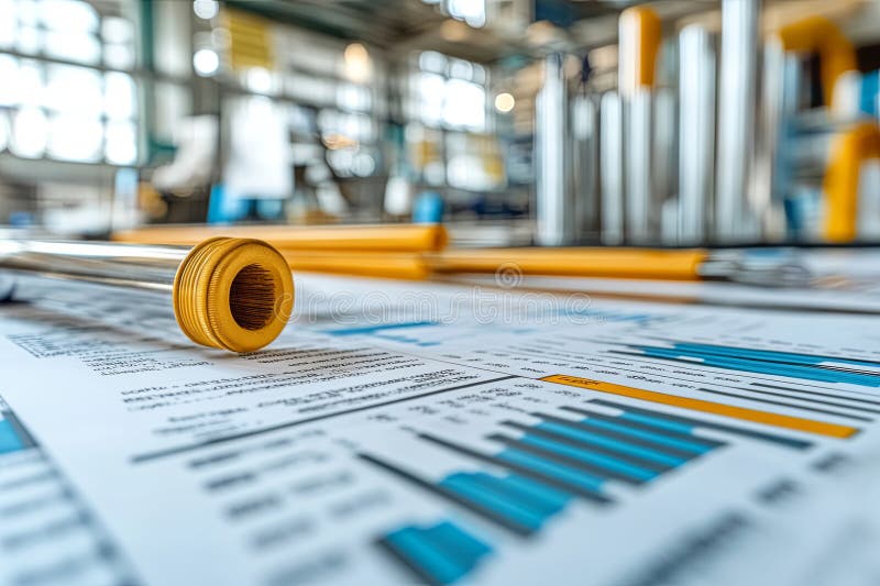 Industrial Workspace with Analysis Reports and Measuring Tools during a ...