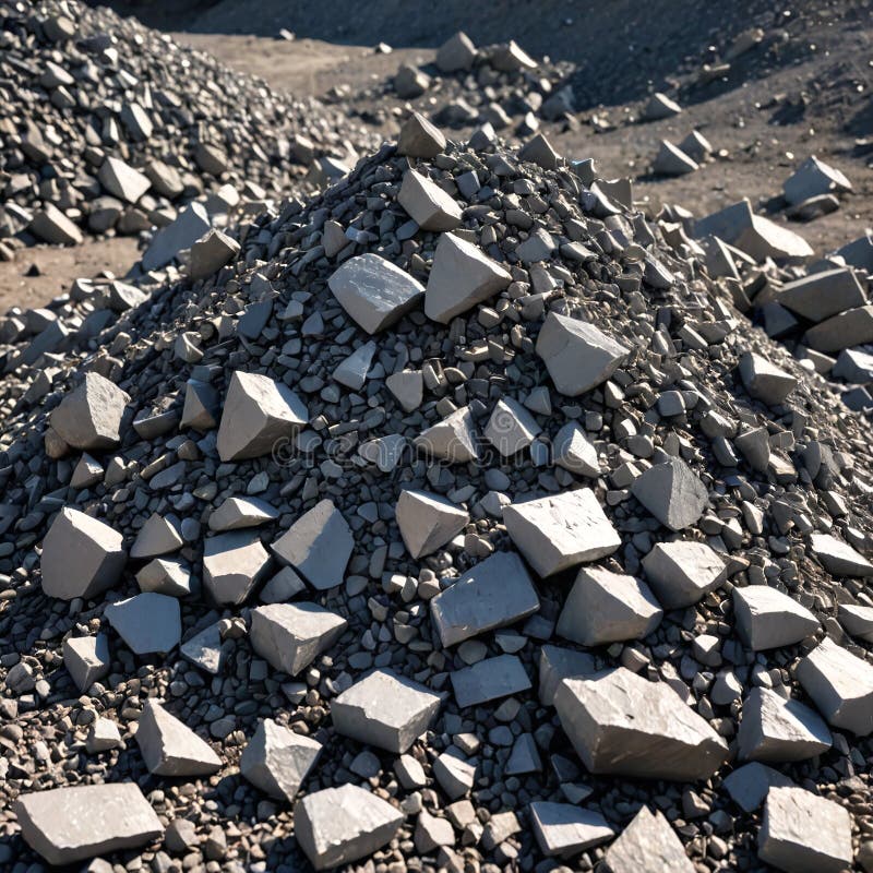 Industrial Zinc Ore Heap in Natural Light Stock Illustration ...