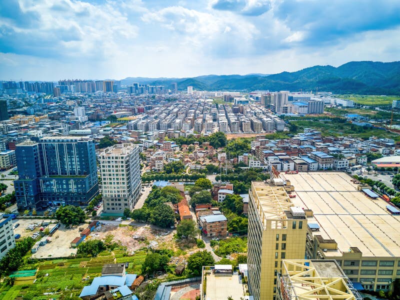 Industrial Zone Construction Workshop and Group of Buildings in the ...