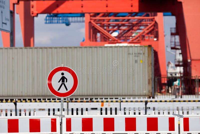 DO NOT ENTER Sign with Metal Chain Locking the Door Stock Image - Image ...