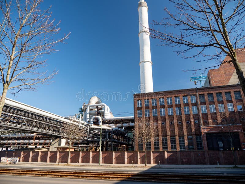 Industrial Zone. Thermal Power Station. Close Up. Stock Photo - Image ...