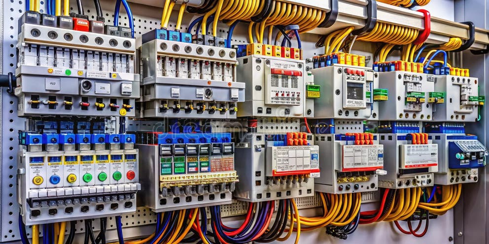 IndustrialGrade Electrical Panel with Comprehensive Power Distribution ...