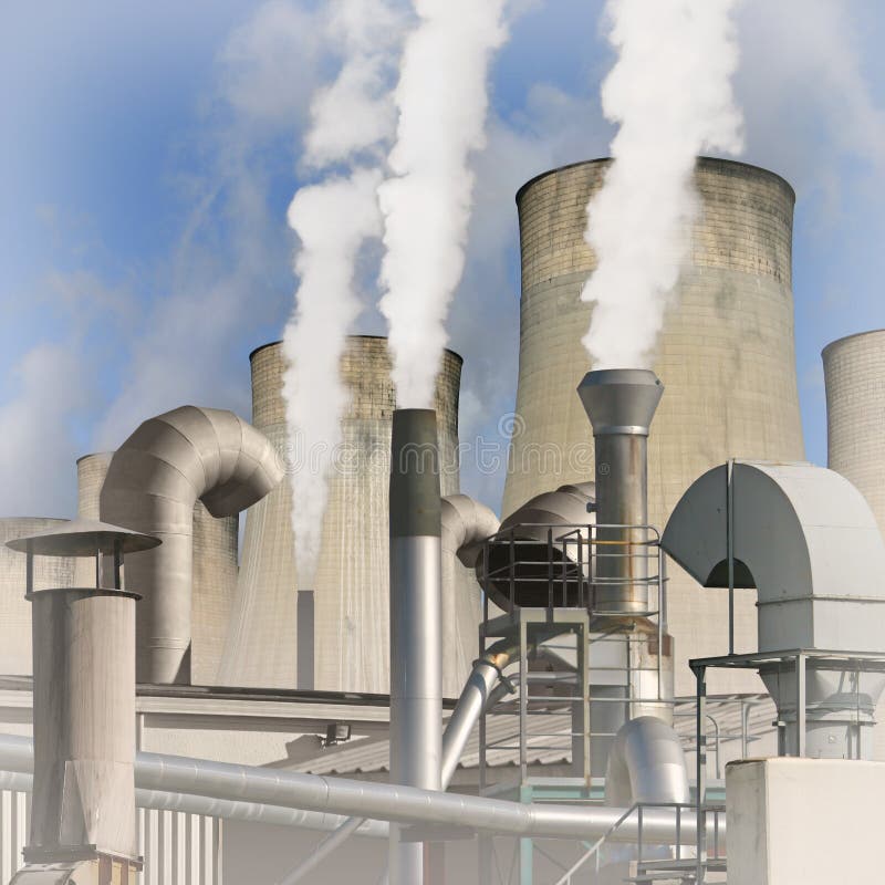 Industrieel Landschap Staalfabriek Zware Industrie in Europa Stock Foto ...