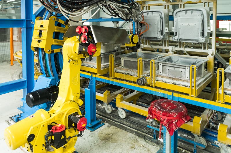 Industrieroboter stockfoto. Bild von mechanisch, gelb - 30462420