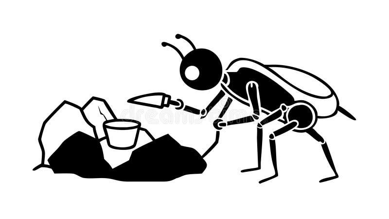 Industrious Ant Carrying a Pot, Perseverance, Hard Work, Vector Design ...