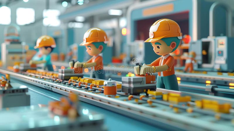 Cartoon Factory Workers Stock Illustrations – 1,395 Cartoon Factory ...