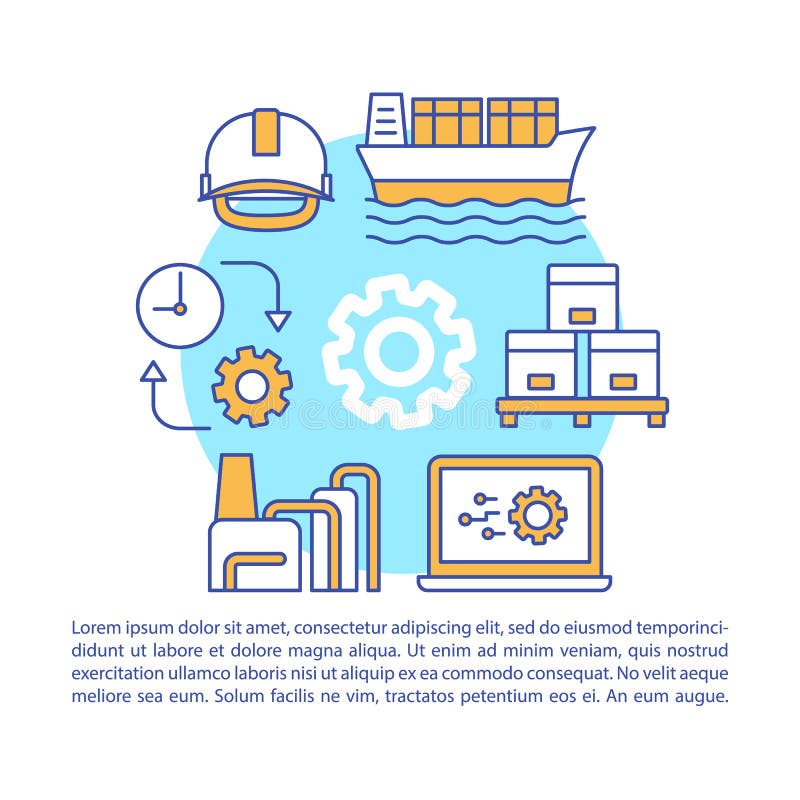 Industry Article Page Vector Template. Product Manufacturing Process ...