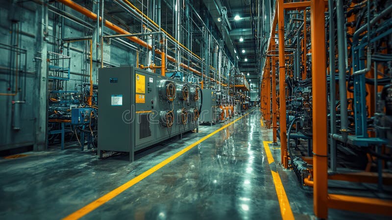 Industry Automation Process in Modern Manufacturing Facility Detailed ...