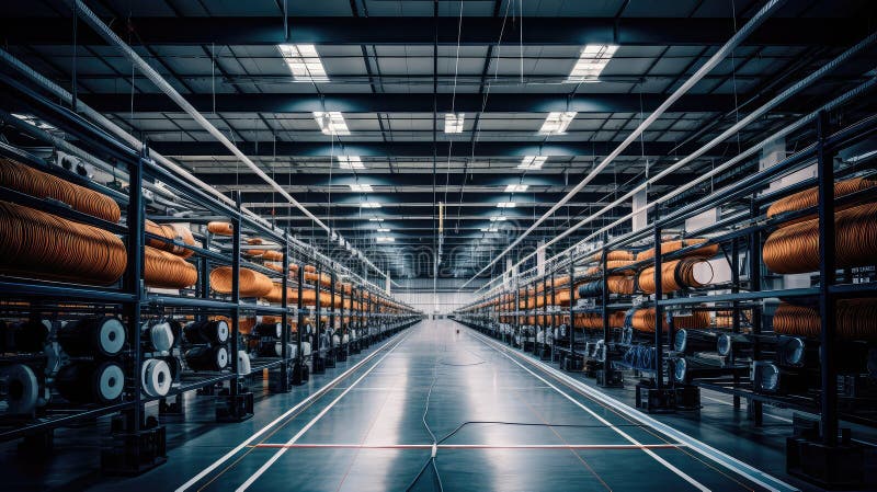 Industry Cable Manufacturing Stock Illustration - Illustration of ...