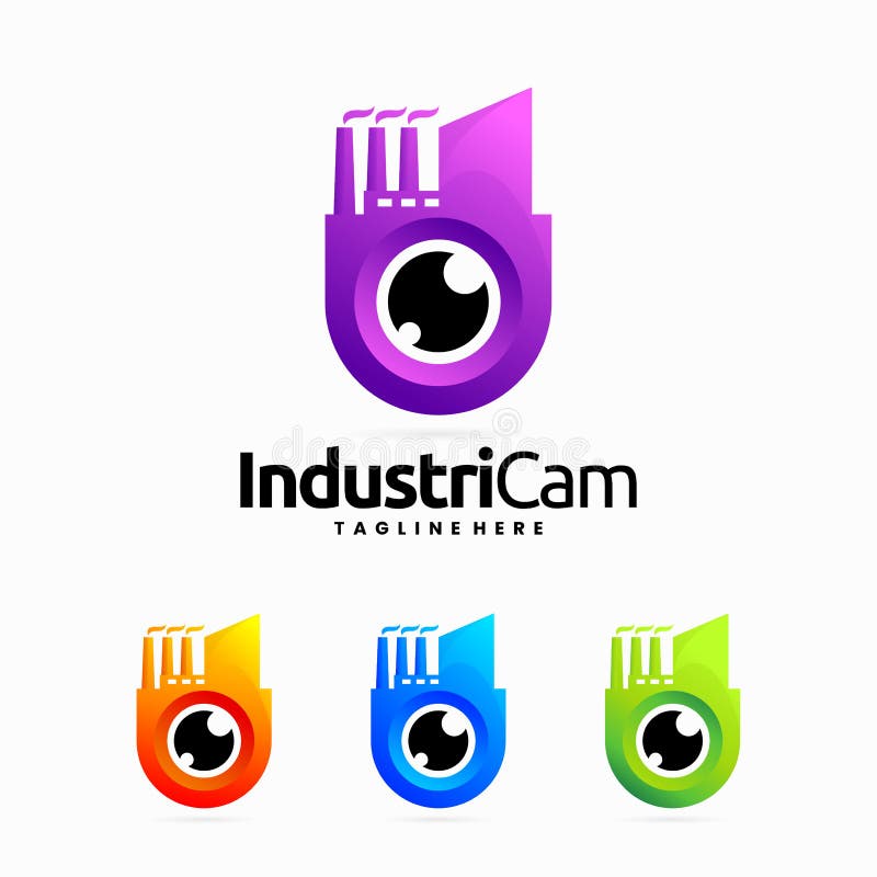Camera Logo with Industrial Building Cocept Stock Vector - Illustration ...