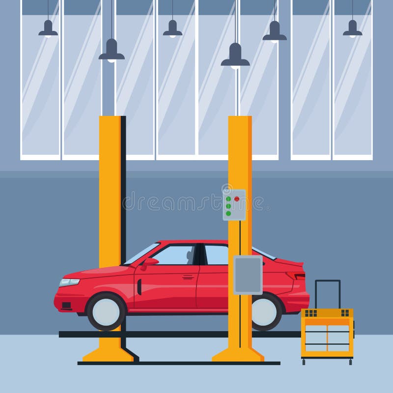 Industry Car Manufacturing Cartoon Stock Vector - Illustration of ...