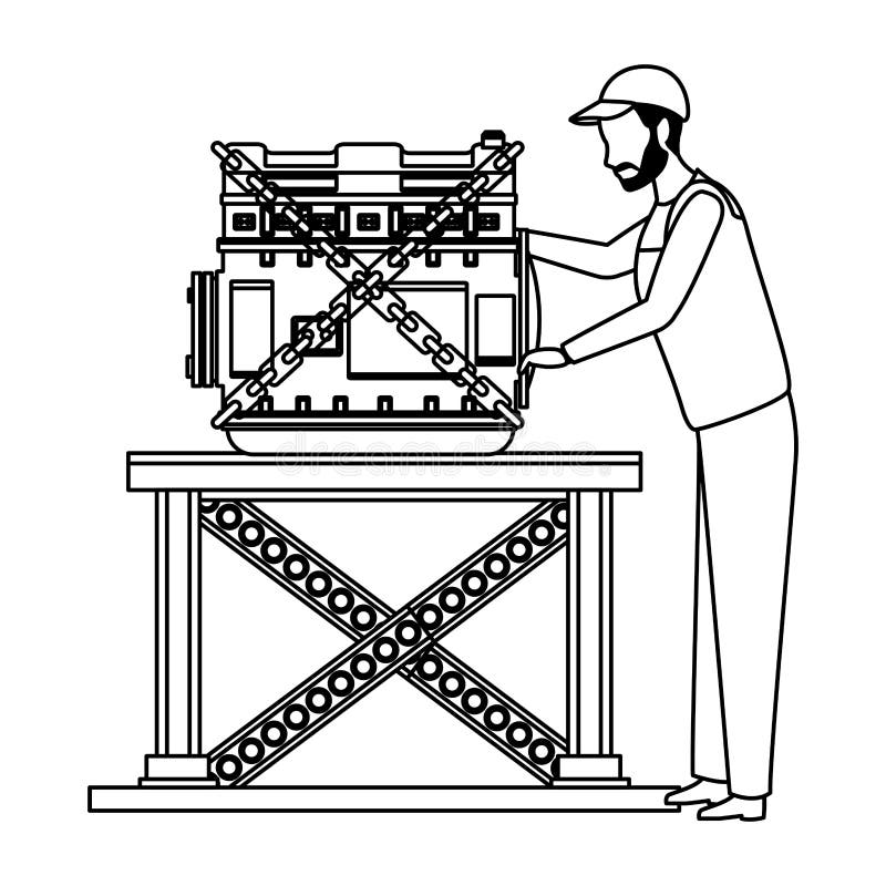Industry Car Manufacturing Cartoon Stock Vector - Illustration of ...