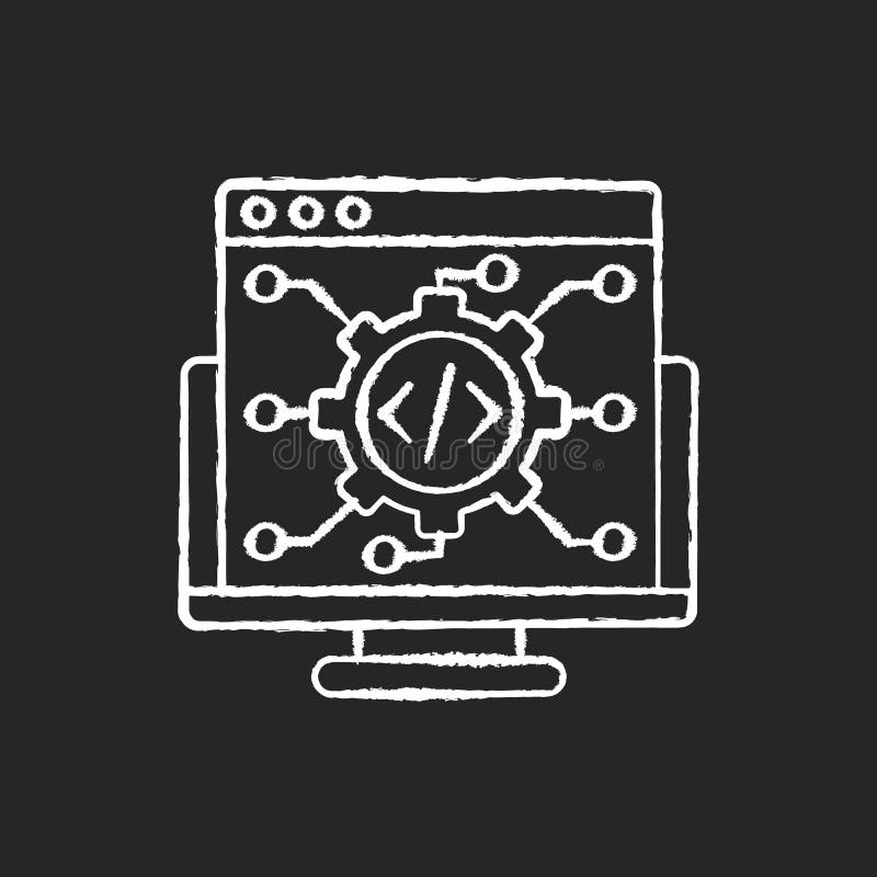 Industry 1.0 chalk icon stock vector. Illustration of icon - 222563519