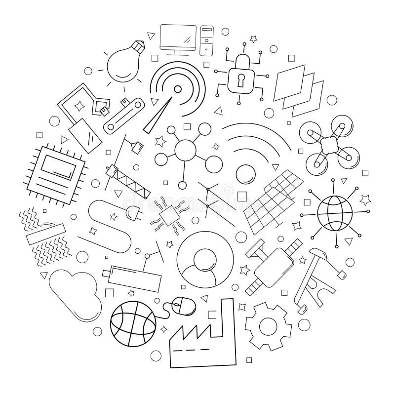 Vector Industry Pattern. Industry Seamless Background Stock Vector ...