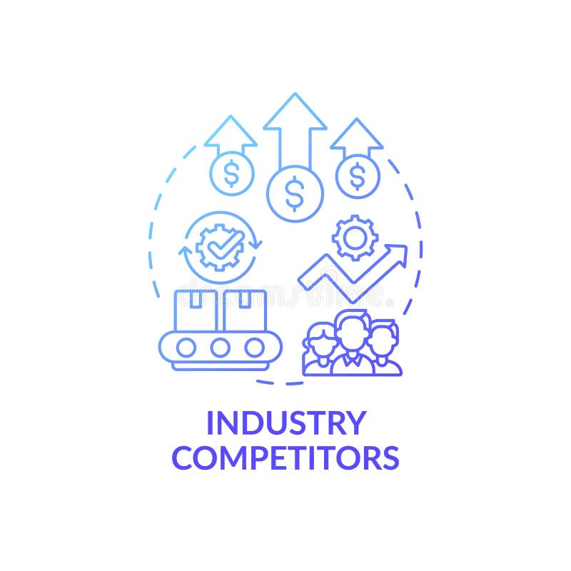 Industry Competitors Concept Icon Stock Vector - Illustration of ...
