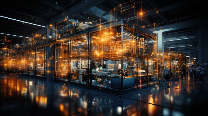 Industry 4.0 Concept, Smart Factory with Automation and Data Exchange ... Industry 4.0 Concept, Smart Factory with Automation and Data Exchange ...
