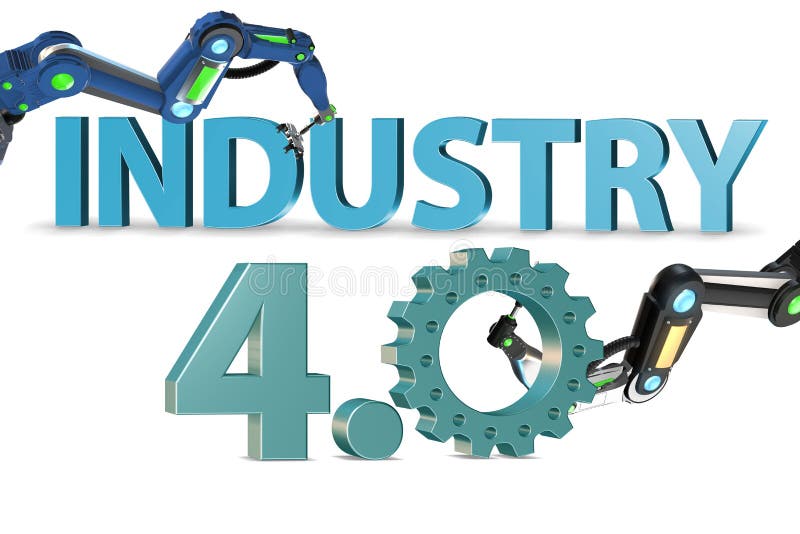 Industry 4.0 Concept with Various Stages - 3d Rendering Stock ...