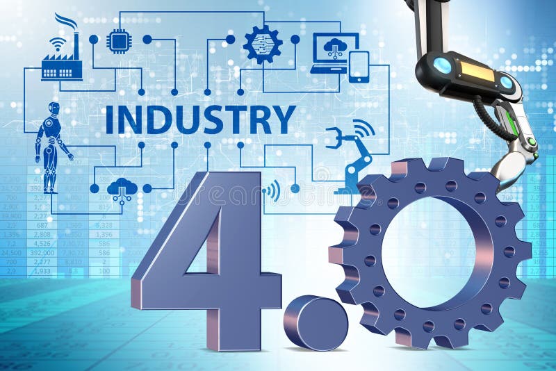 Industry 4.0 Concept with Various Stages - 3d Rendering Stock ...