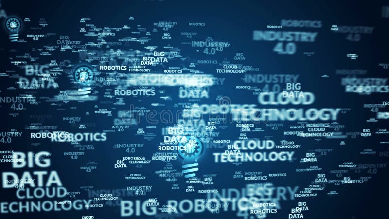 Industry 4.0 Digital Technology Concept Loop Animation Stock Video ...