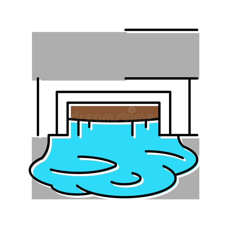 Industry Drainage System Color Icon Vector Illustration Stock Vector ...
