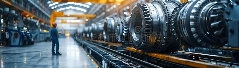 Industry 40 Engineers Talking, AR Turbine Engine in Workshop, Hightech ...