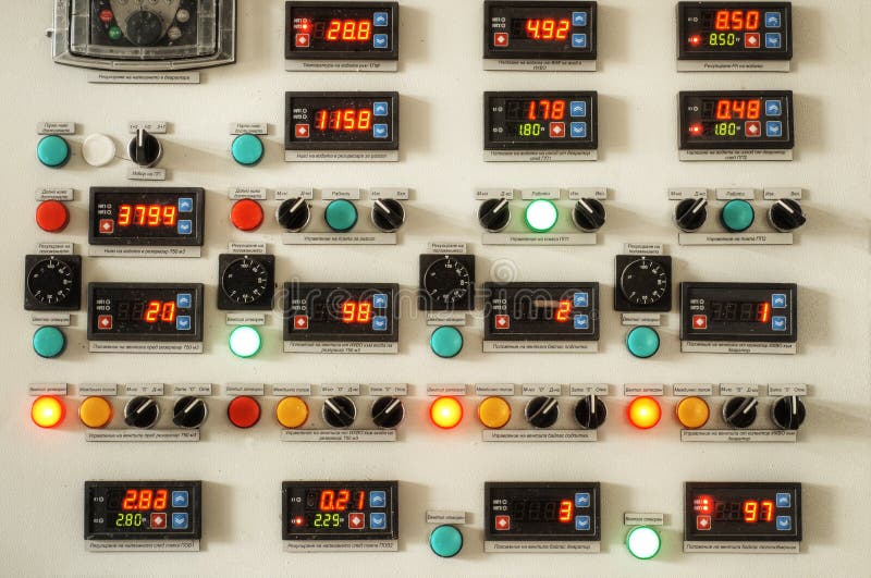 Industry Factory Control Panel Stock Photo - Image of enclosure ...