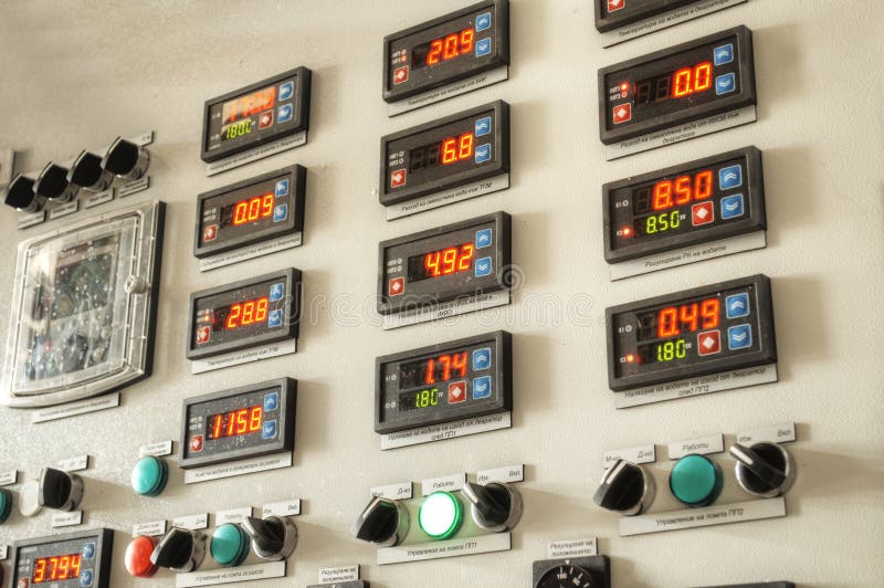 Industry Factory Control Panel Stock Image - Image of circuit, line ...