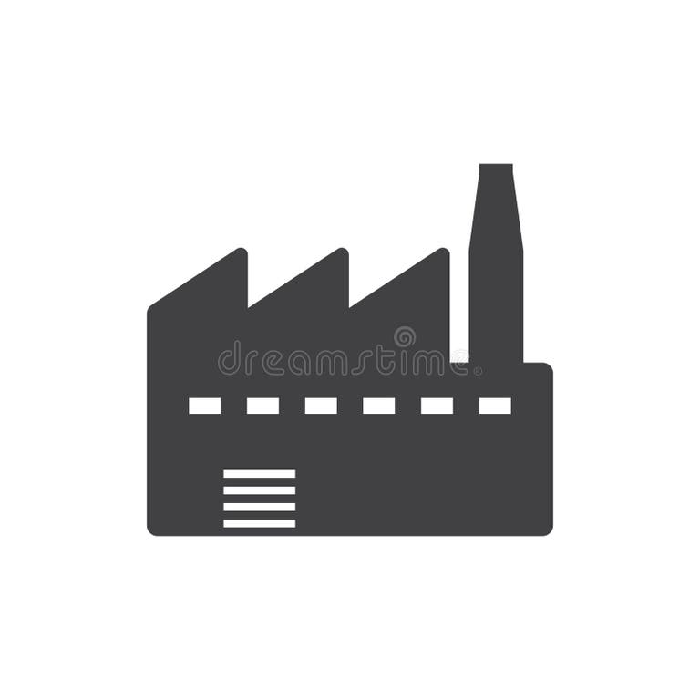 Industry and Factory Icon stock vector. Illustration of production ...