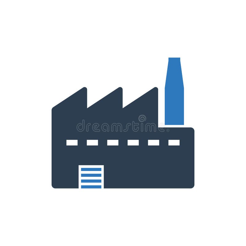 Industry Icon - Factory Icon Stock Illustration - Illustration of sign ...