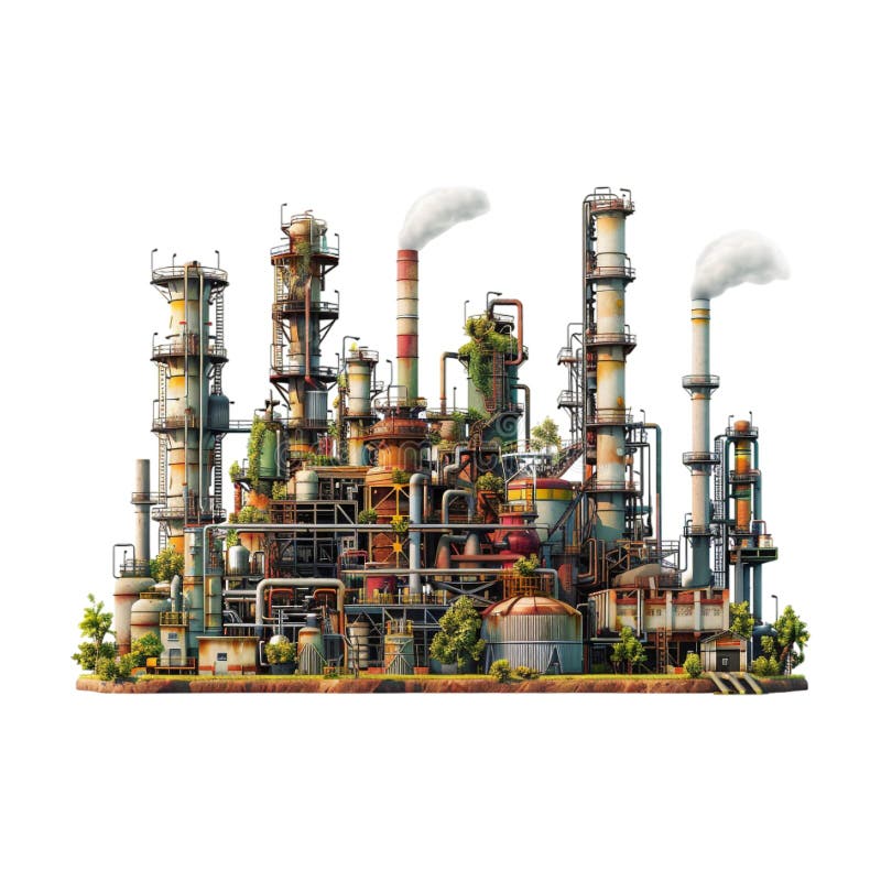 Industry Factory on Transparent Background - Ai Generated Stock ...