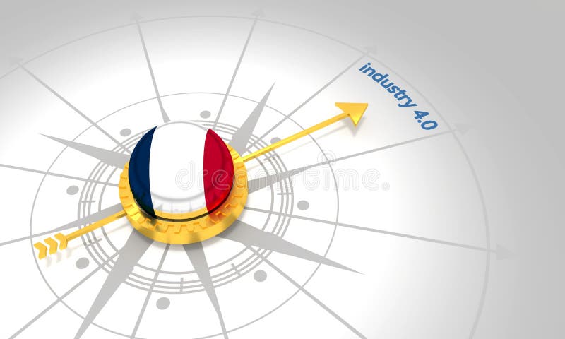 Industry Four Point Zero Concept Stock Illustration - Illustration of ...