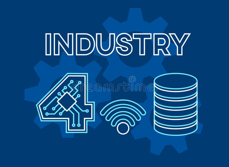 Industry four zero stock vector. Illustration of digitalization - 177901960