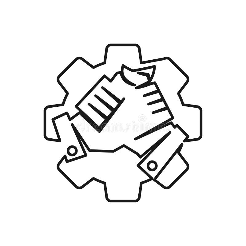 Industry Gear Commitment Teamwork Together Outline Logo Stock Vector - Illustration of corporate ...