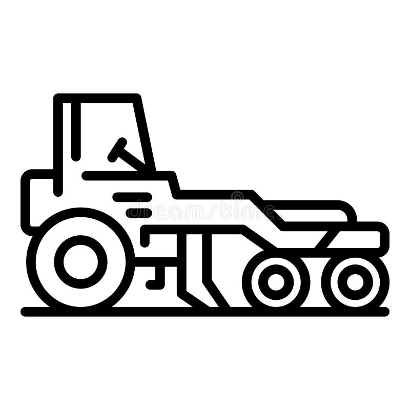 Grader Outline Style Stock Illustrations – 265 Grader Outline Style ...
