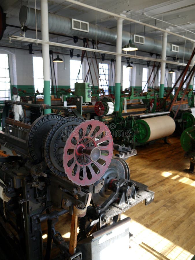 Industry: Historic Cotton Mill Machinery Stock Image - Image of ...