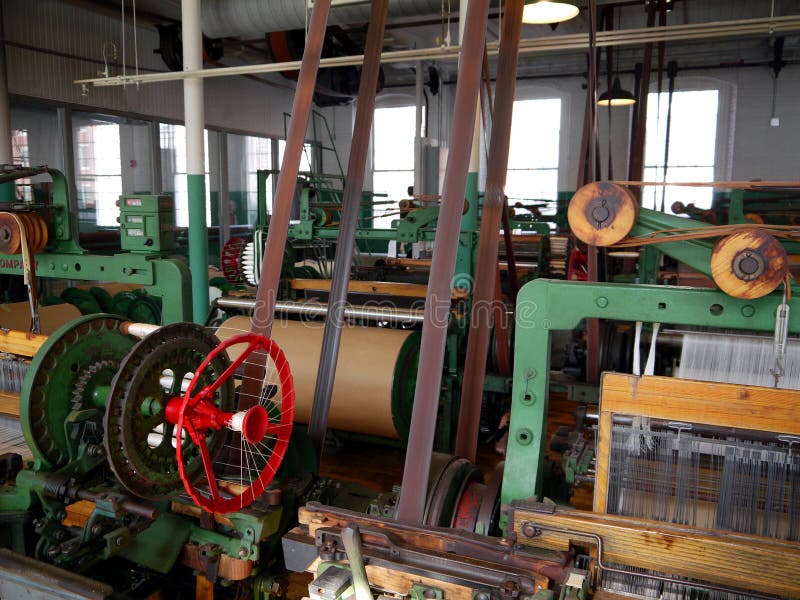 Industry: Historic Cotton Mill Machines Stock Image - Image of ...