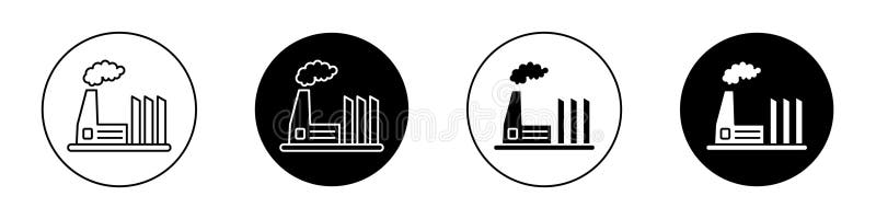 Industry Icon Isolated on White Background Stock Vector - Illustration ...