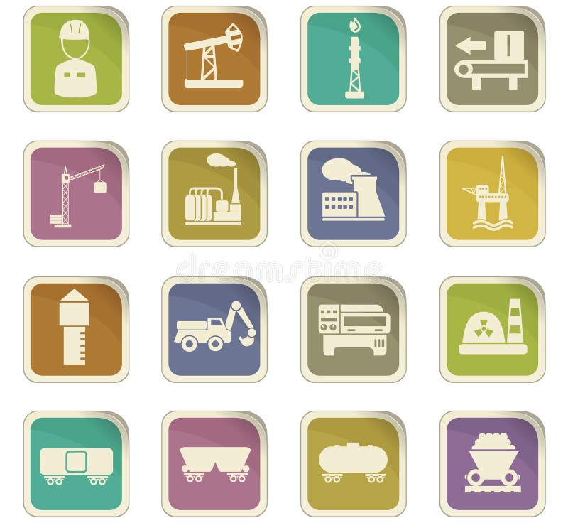 Industry icon set stock illustration. Illustration of power - 89212838