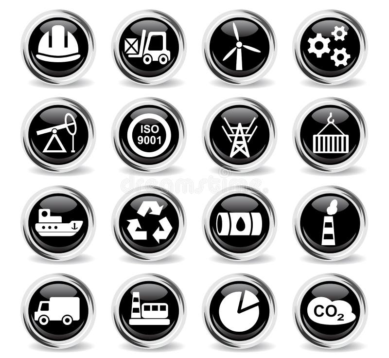 Industry icon set stock illustration. Illustration of business - 88571558