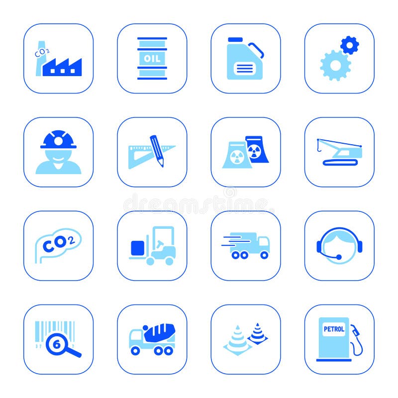 Industry icons - BW series stock vector. Illustration of ruler - 14291451