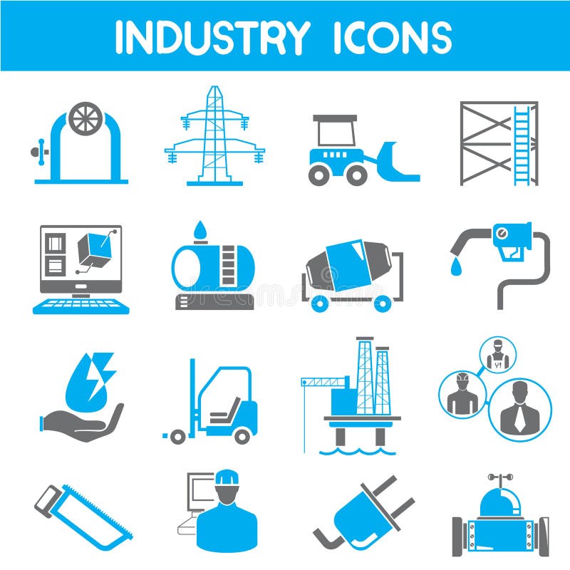 Industry icons stock illustration. Illustration of icon - 40849142