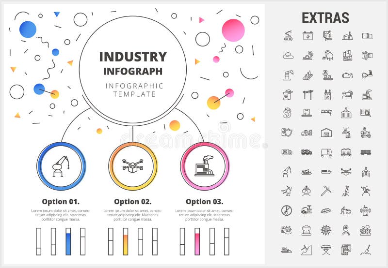 Industry Infographic Template, Elements and Icons. Stock Vector ...