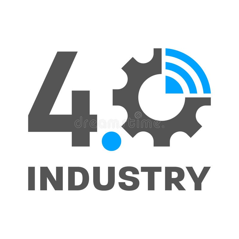 Industry 4.0, IoT, Smart Factory Concept Logo Stock Vector ...
