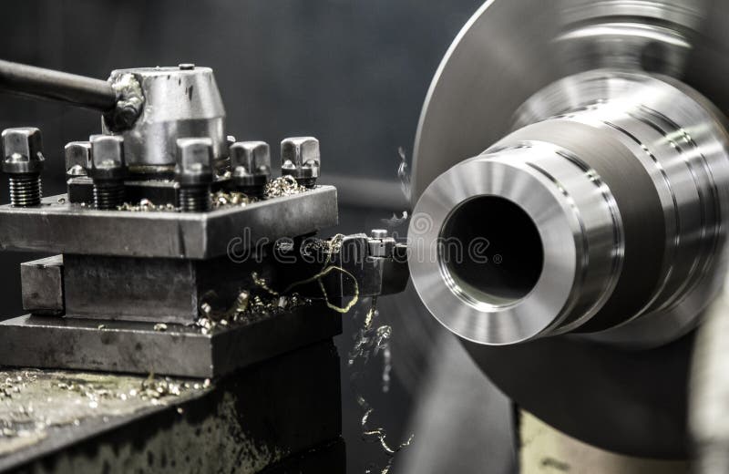 Industry Lathe Machine Work Stock Photo - Image of industrial, closeup ...