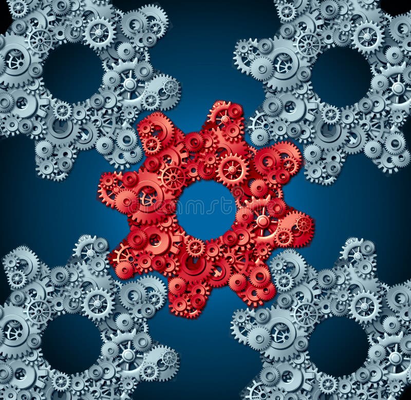 Industry Leadership stock illustration. Illustration of cogs - 24032313