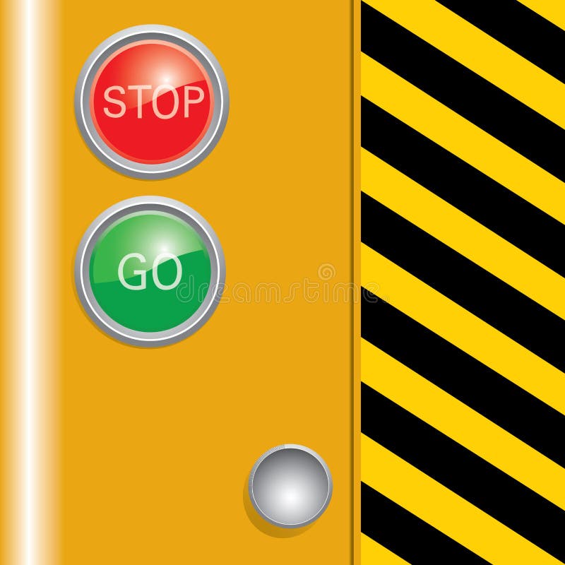 Industry Machine with Black and Yellow Bar. Stock Vector - Illustration ...