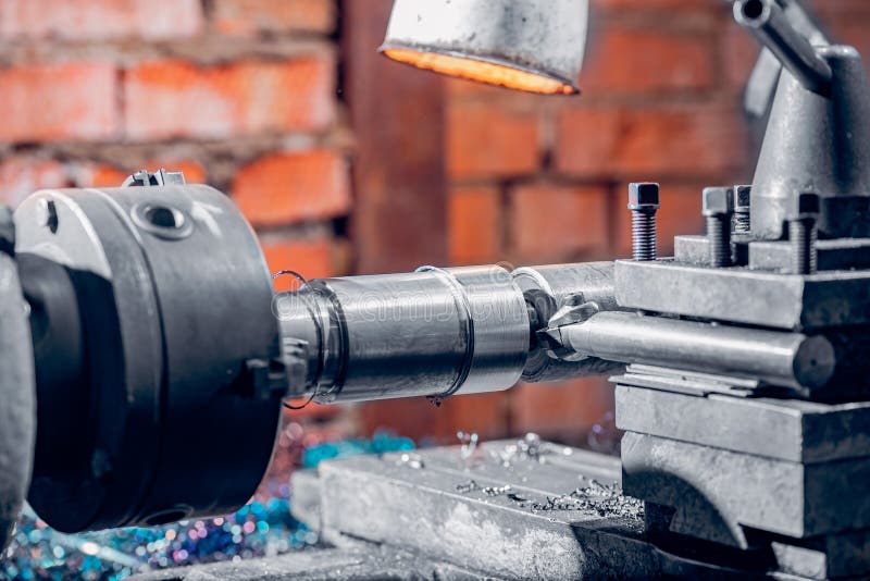 Industry Machine Iron Tools. CNC Turning Cutting Metal is Operation ...