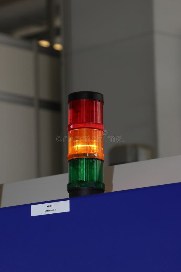 Industry Machine Light Beacon with 3 Lights Stock Illustration ...