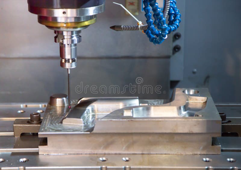 Machining Measured on Milling Machine Stock Photo - Image of ...
